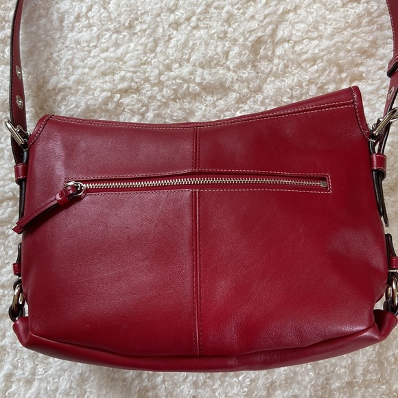 Coach | Bags | Coach Red Leather Flap Duffle Bag J382z23987 | Poshmark